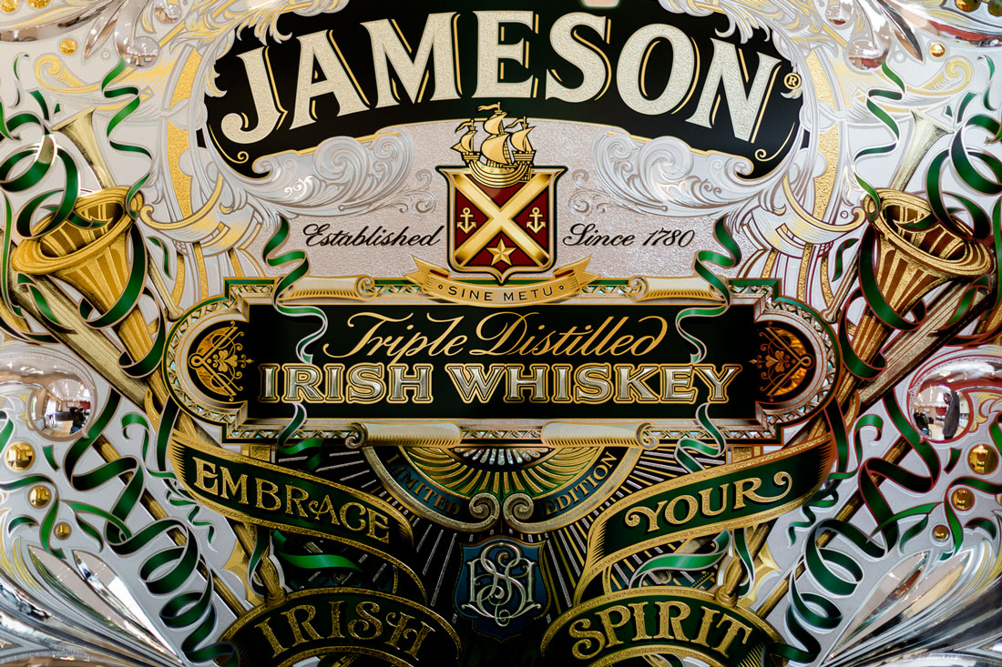 Jameson Whiskey – Ornate Gilded Glass Sign - David Smith - Traditional ...