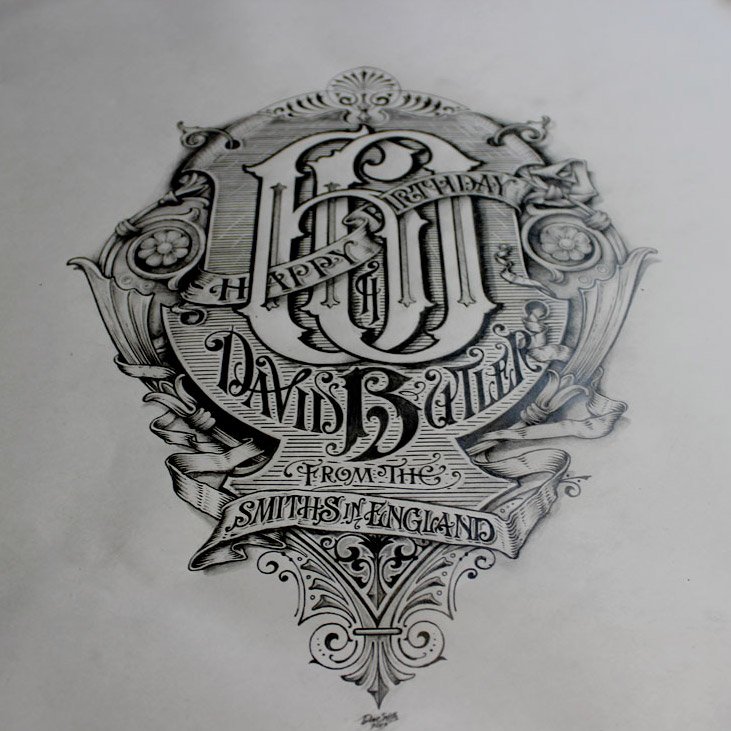 Dave Butler Sketch - David Smith - Traditional Ornamental Glass Artist