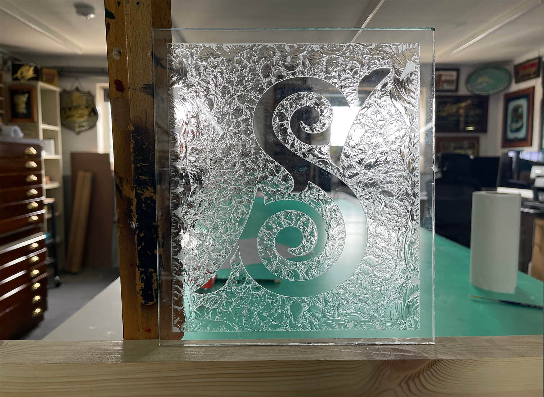 Glue Chipped Glass - "Letter S " 8 1/2" x 9" - David Smith ...