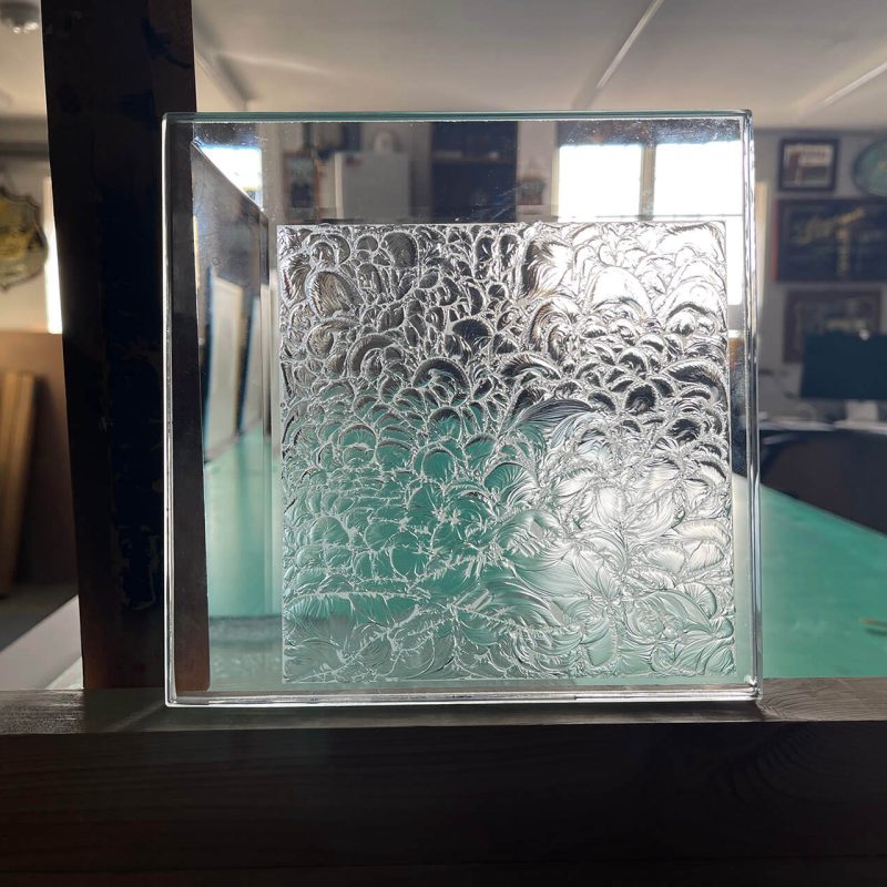 Glue Chipped Glass - "Cafe Script" 14" x 10" - David Smith ...