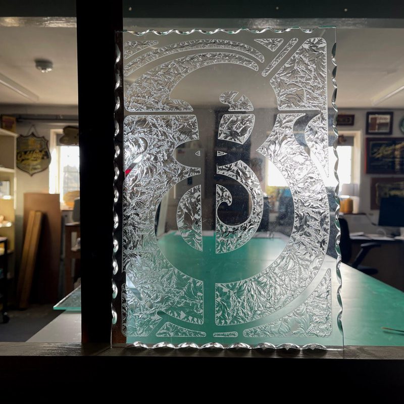 Glue Chipped Glass - "Letter A" 11 3/4" x 12 3/4" - David Smith ...